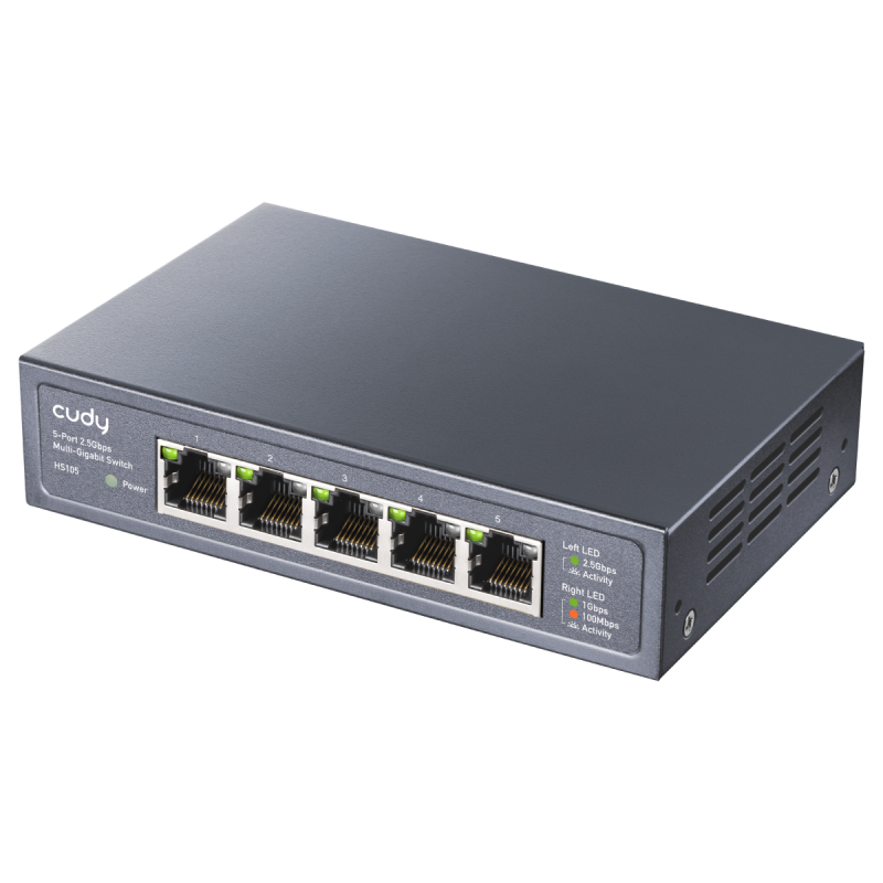 Cudy 5-Port 2.5G Desktop Switch ( HS105 ) - 樂天電腦 FreeCom Computer