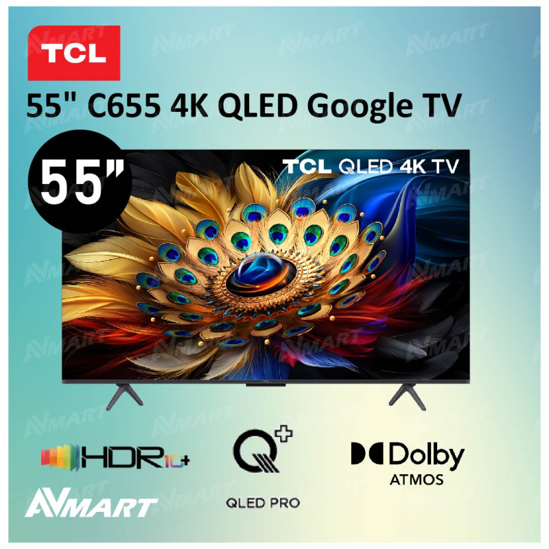 TCL - 55" C655 4K QLED Google TV 智能電視 (55C655 ) 55寸 智能電視 - AV Mart