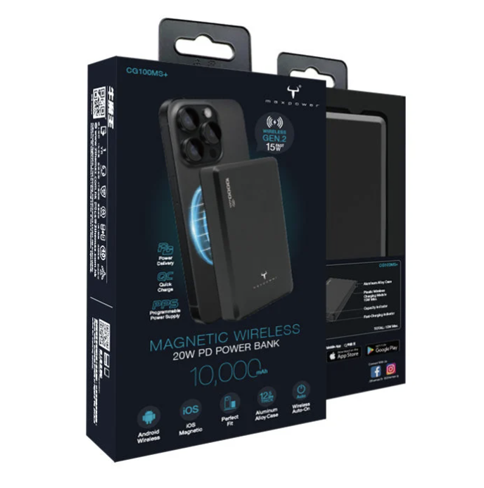 (全新行貨免運費) 2the Max Maxpower 牛魔王 10000mAh 磁力無線外置充電器 CG100MS+ - SV Shop