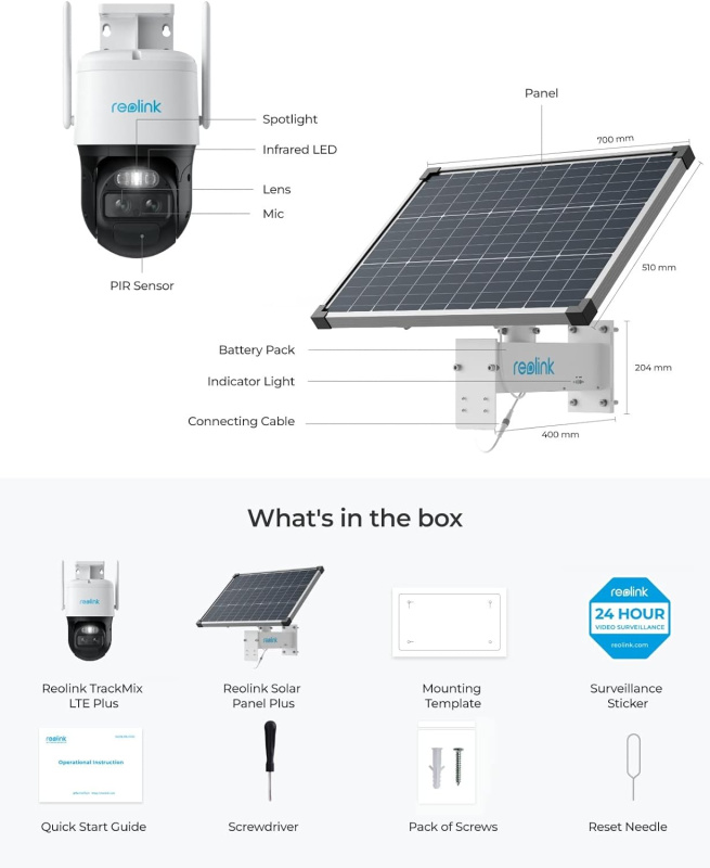 Reolink [TrackMix Wired LTE Plus 4G 2K] 4MP 戶外網絡攝影機 - 訊達科技 Cosmic Technology