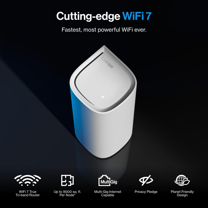 Linksys Velop Pro 7 [MBE7001] 三頻 BE11000 Cognitive Mesh WiFi 7 路由器 - 訊達 ...