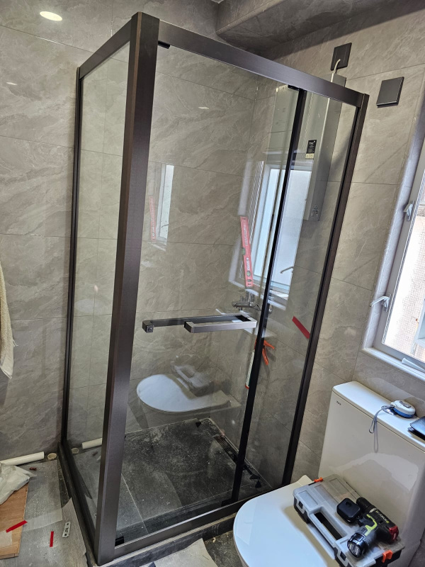 Omega Shower , SUS304 , 全新款浴屏 , RN-11 , 側斜開浴屏 - 香港21衛浴潔具有限公司