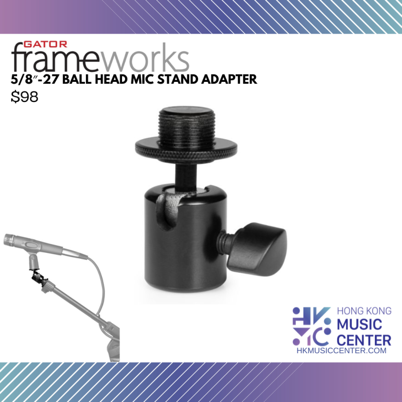 Gator Frameworks Ball Head Mic Stand Adapter | 球型咪夾轉接頭 MIC-BALLHEAD-MT ...