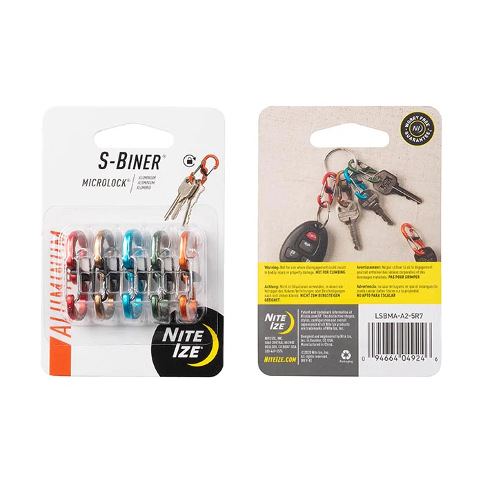 Nite Ize S-Biner Micro Lock 迷你8字帶鎖 鋁扣 Niteize LSBMA - hkequipment 電筒及戶外 ...