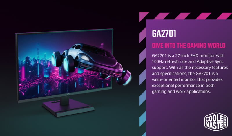 Cooler Master GA2701 電競顯示器 (27吋 / FHD [1920 x 1080] / 100Hz / IPS ...