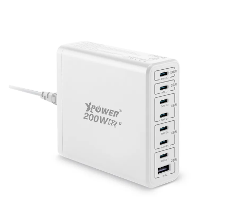 Price網購 - (新色) XPower GX200B 200W 8輸出 PD3.0/PPS 桌上型GaN充電器(白色)