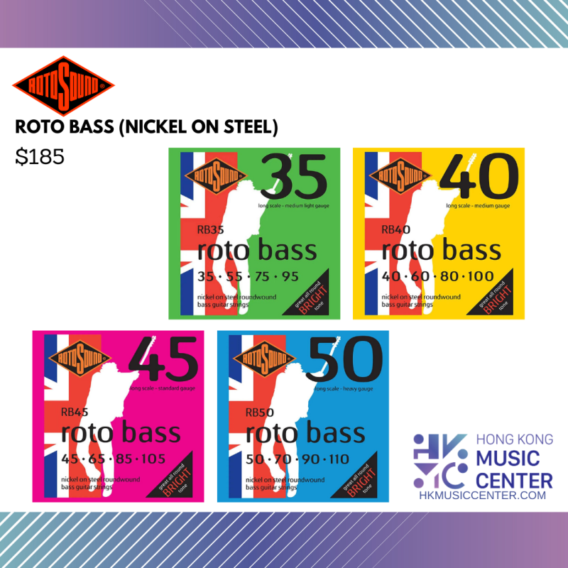 RotoSound Roto (Nickel on Steel) 4 Strings Bass Strings | 4線鍍鎳鋼低音結他弦線 ...