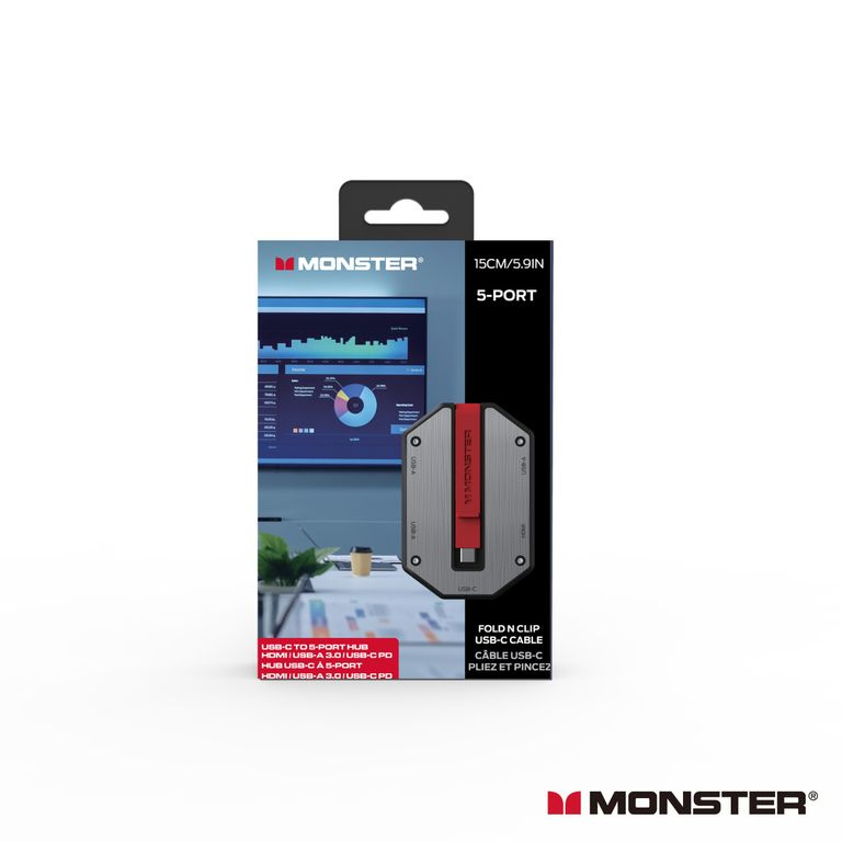 Price網購 - Monster Essentials Gen.2 PME2-C006 5合1 USB-C 擴展器