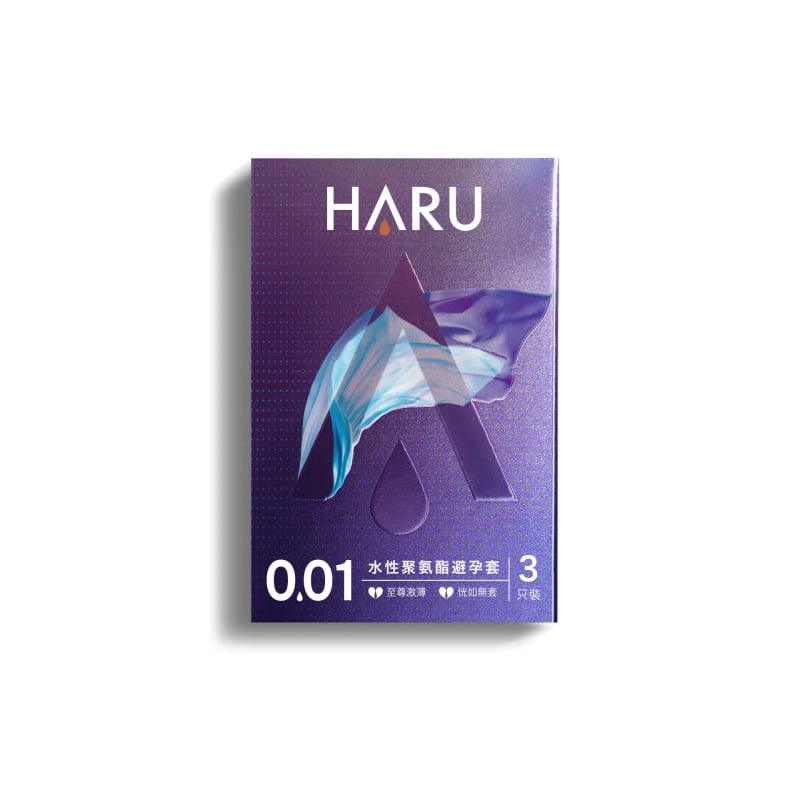 Price網購 - HARU 0.01 激薄裸感 水性聚氨酯 乳膠安全套 [3 片裝]