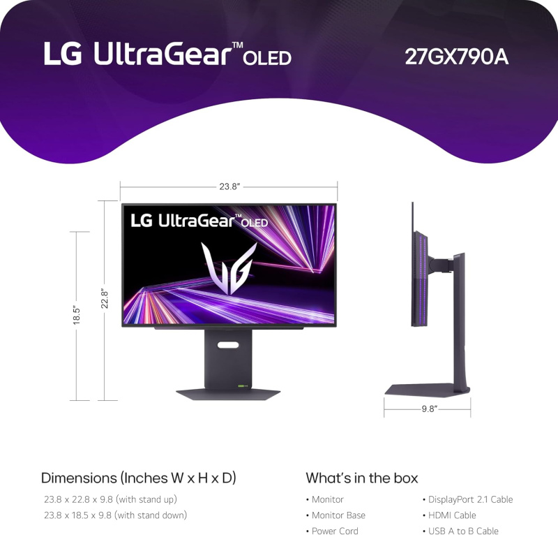 Price網購 - LG 27" UltraGear OLED QHD 480Hz 0.03ms G-Sync® Compatible ...