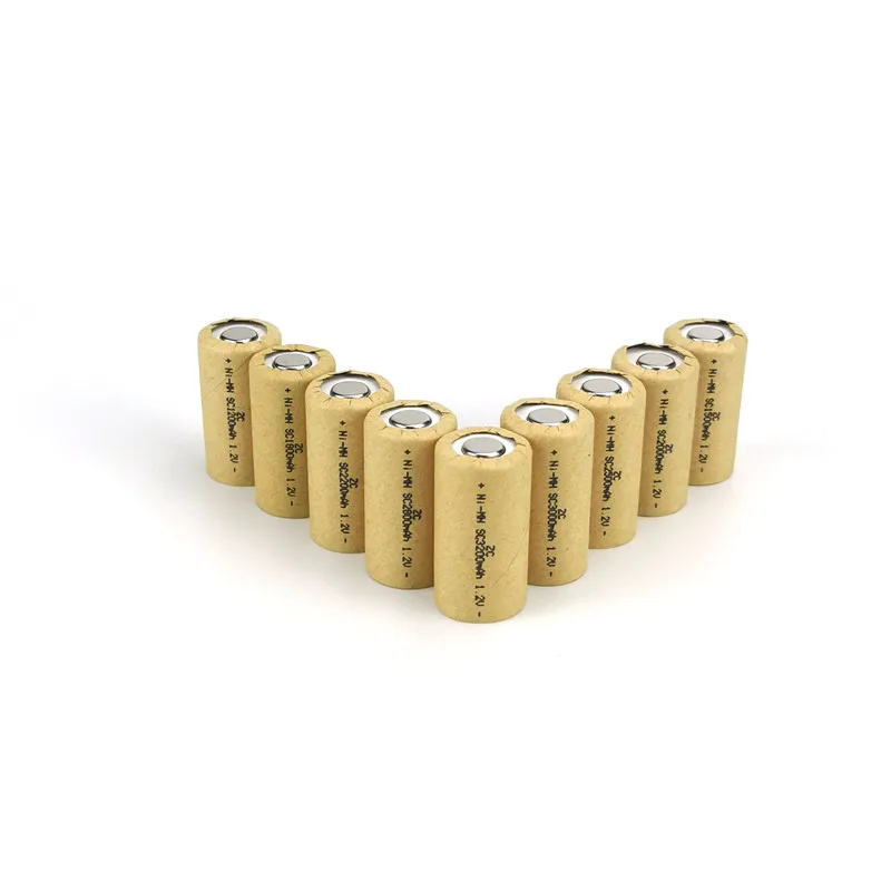 10 顆 Ni-CD 1.2V SC1500mAh 2000mAh Sub C 高功率 10C 充電電池，適用於電動工具無線、電動螺絲起子、nicd - 豐盛數碼電器