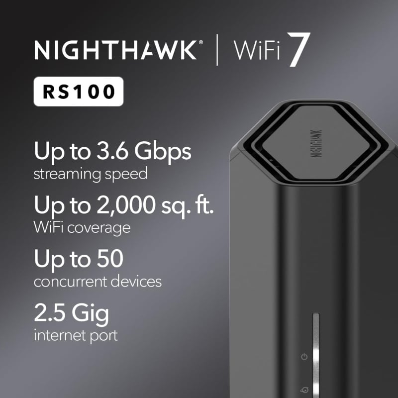 Price網購 - NETGEAR Nighthawk RS100 WiFi 7 雙頻路由器 (BE6500, 3.6 Gbps)【Price ...