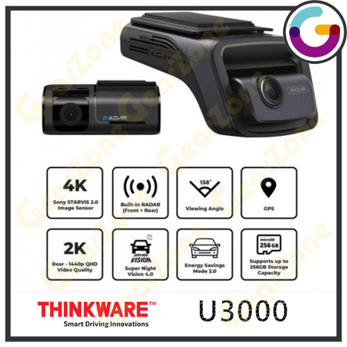 Price網購 - Thinkware Front + Rear Dash Cam Bundle 4K+2K 超高清行車記錄儀 U3000