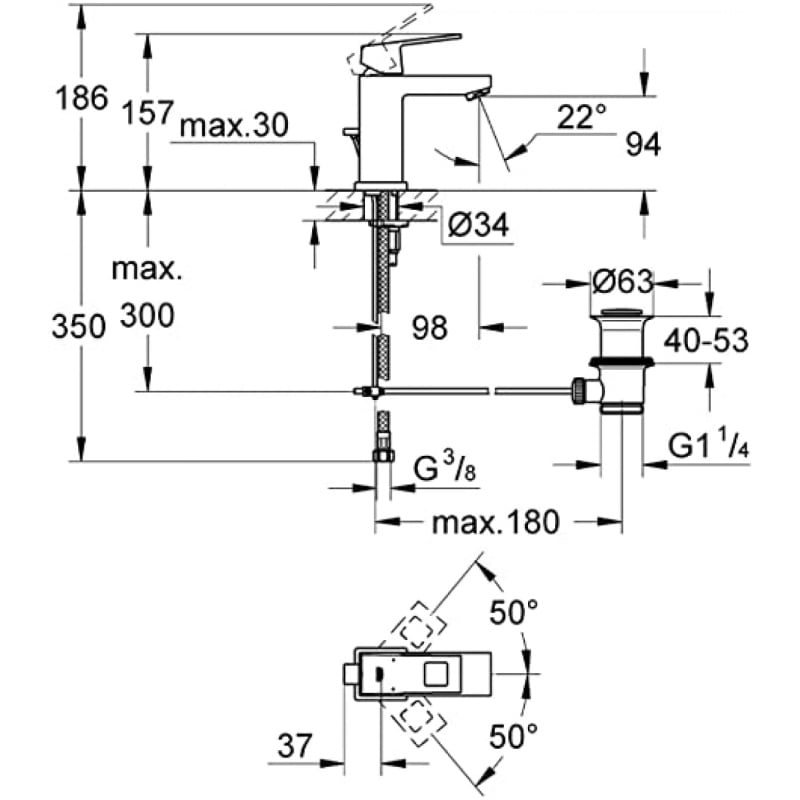 GROHE , Eurocube , 4件套裝 - 香港21衛浴潔具有限公司
