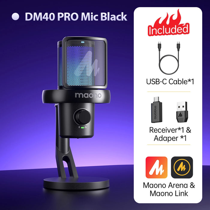 Maono DM40 Pro 無線電容式麥克風 – 專業級錄音體驗 - Master Games 高超