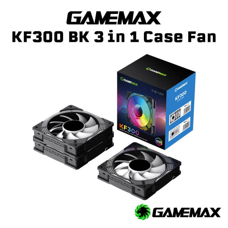 Price網購 - GAMEMAX KF300 BK/WH ARGB 3 in 1 Case Fan With Hub 黑色/白色