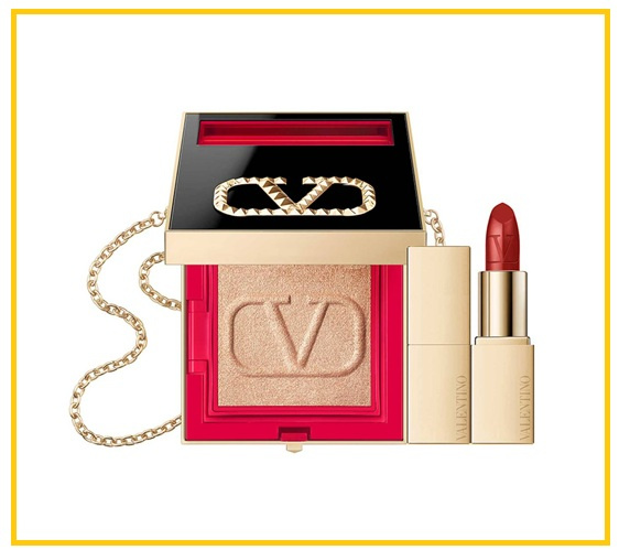VALENTINO 華倫天奴大V仙女盒日落橘紅啞光星夜限定版 GO-CLUTCH & MINIROSSO BLUSH HIGHLIGHTER ...