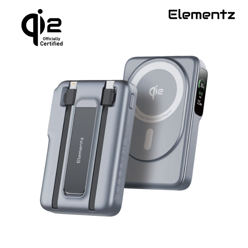 【全新行貨】Elementz MagPrime T10-10000mAh 5合1 Qi2認證雙線磁吸無線行動電源 (PMP-T10) [ 全港 ...