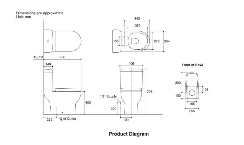 Kohler , ODEON UP , 分體式 , 自由咀座廁 , 76186K-0 , 76181K-0 , 97215K-0 ...