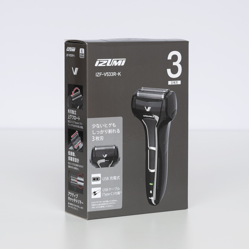 [原裝行貨] IZUMI IZF-V533R-K V系列 S-DRIVE 3刀片電鬚 - Gear Digital