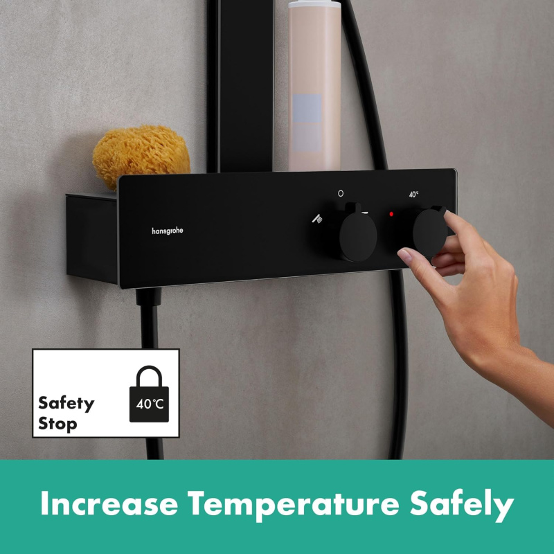 hansgrohe , Rainfinity , 26853670 , 恆溫雨淋組合 , 啞黑色 - 香港21衛浴潔具有限公司