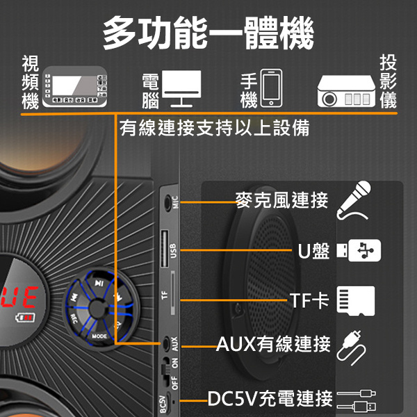 日本JTSK - 8D環繞雙無線麥藍牙喇叭家用K歌套裝 - JTSK Global Store