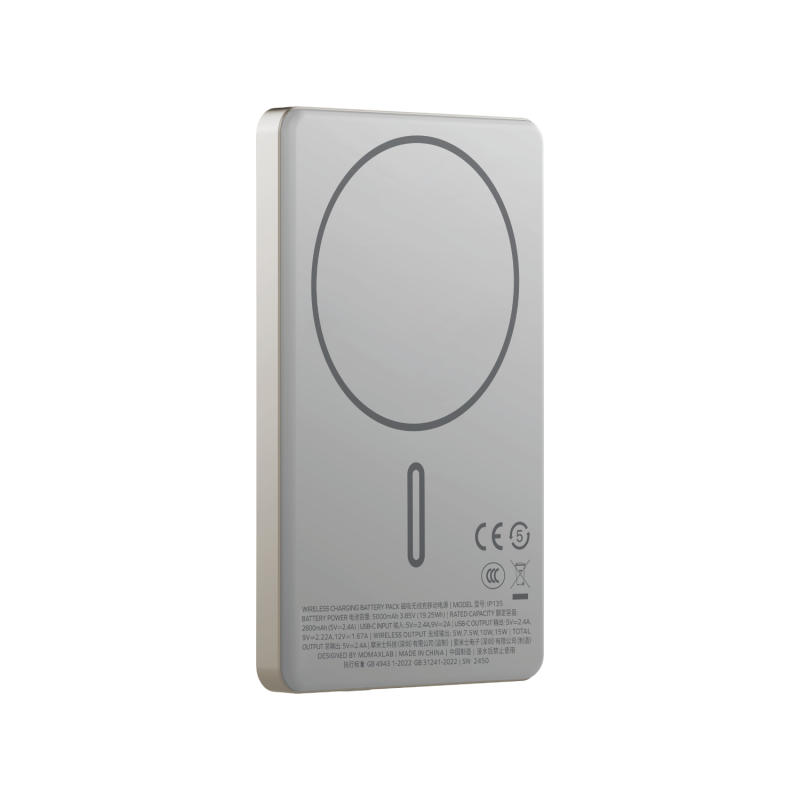 (CCC認證) MOMAX 1-Power Pass 5000mAh 磁吸無線吸流動電源(3色) [IP135] - MOMAX 官方旗艦店