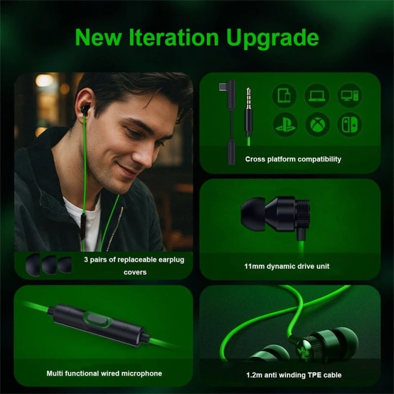 Price網購 - Razer Hammerhead V3 有線耳機 (連DAC轉換器; 支援 USB-C / 3.5mm)
