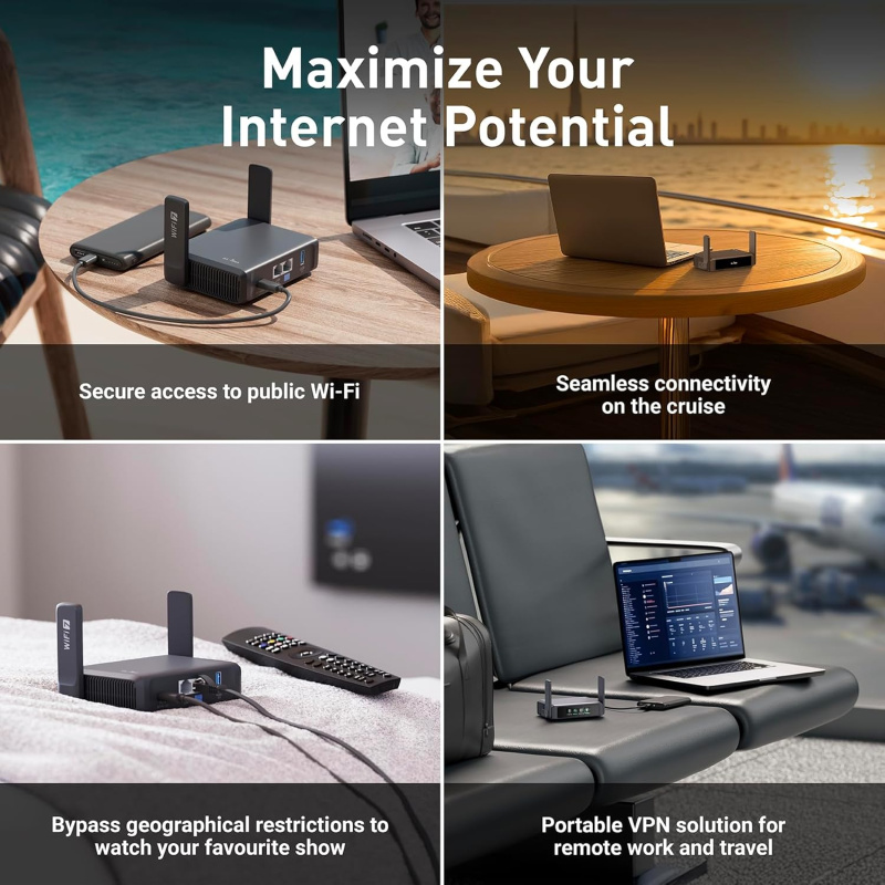 GL.iNet GL-BE3600 (Slate 7) First Dual-band Wi-Fi 7 Travel Router (包括美國 ...