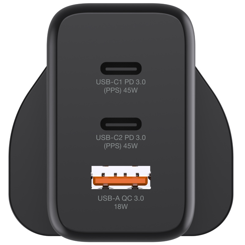 Hedonic 3 Port PD 3.0 45W GAN Pro 迷你充電器, 81063 黑, 81064 白 - 晉科科技有限公司