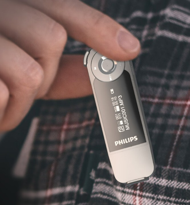 Philips SA1208 Mini MP3 Player with Clip 8GB Direct USB Digital Player ...