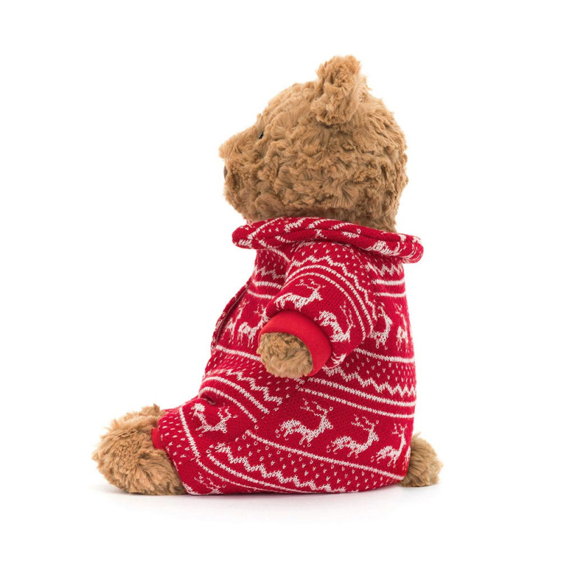 Jellycat 冬日睡衣熊 26cm｜Bartholomew Bear Winter Pyjamas｜英國Jellycat｜香港現貨 ...
