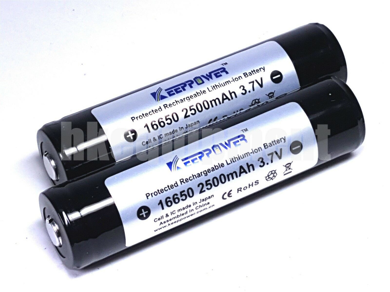 Keeppower 16650 2500mAh 3.7v UR16650ZTA 日本芯 有保護 鋰電 充電 Li-ion 電池 ...