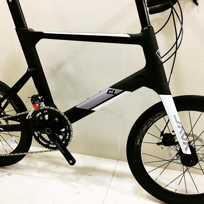 Matt black white JAVA CL-CB-22 CARBON 20" 451 碳纖維小輪徑公路車灣把 22s - 28goods