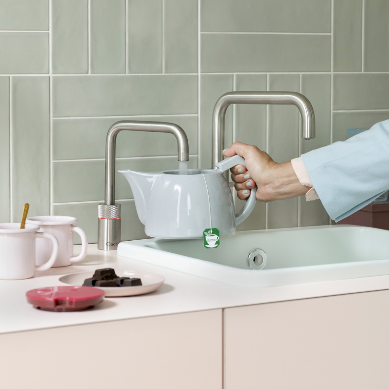 Quooker Pro 3 + 外置濾水器 + Nordic Square Single Tap 不銹鋼獨立式水龍頭 (包基本安裝) - 淨水特工