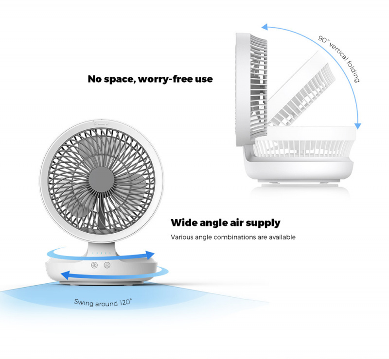 愛登edon E808 無線懸浮空氣循環扇 usb充電款折疊電風扇 - Mixer Audio