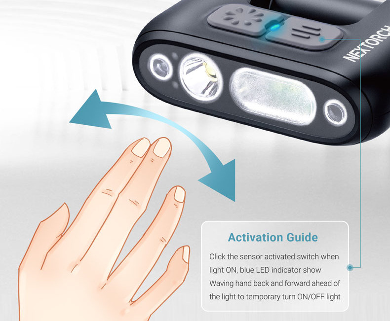 Nextorch UT30 手勢控制 Type-C 充電 頭燈 工作燈 夾燈 頭盔燈 - hkequipment 電筒及戶外用品 edc 裝備店