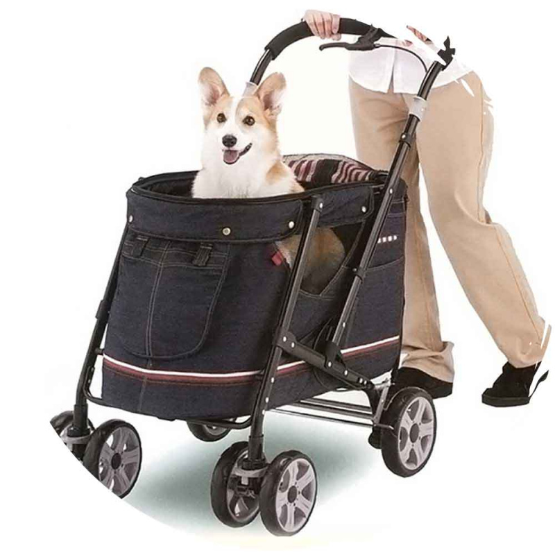 日本BONBI IVPETS DECA PROGRE可折疊寵物外出手推車(紅色｜手腳剎車)(30kg承重) - 毛孩物語Pets Thing｜香港寵物貓狗用品專門店