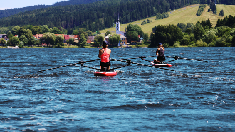 ROWonAir Lite 15' Inflatable Rowing Board Standup Paddle Board SUP ...