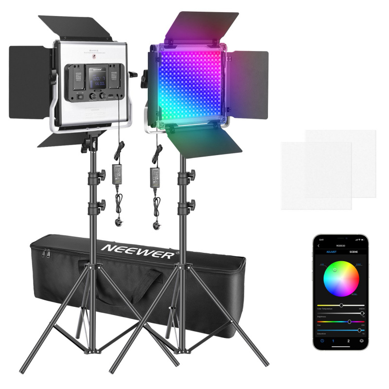 Neewer 530 RGB LED Light with APP Control Metal Shell - Neewer