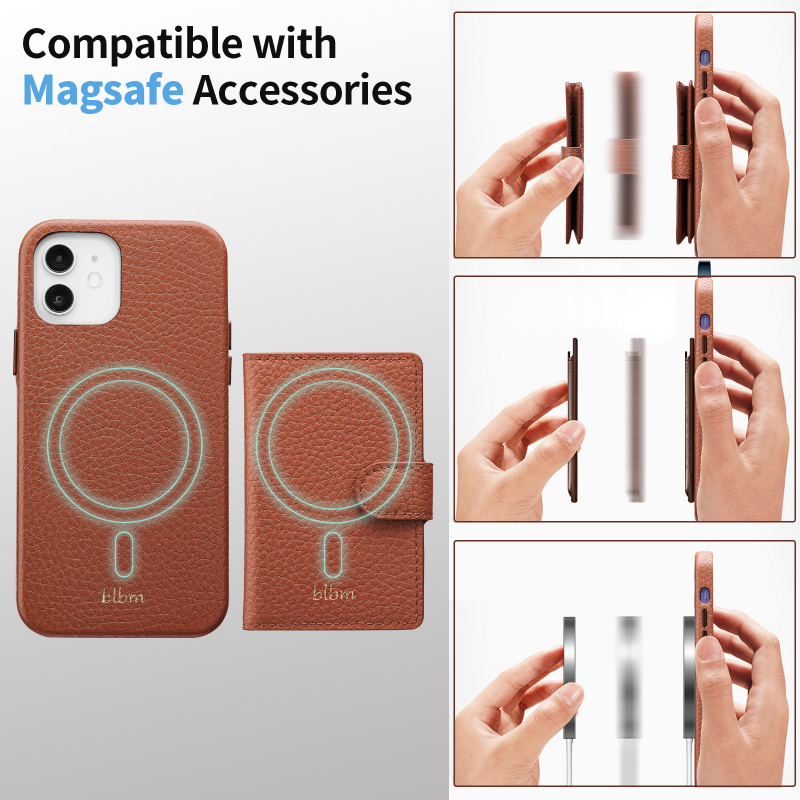 blbm iPhone MagSafe Phone 皮革Case + Wallet - Magicliving