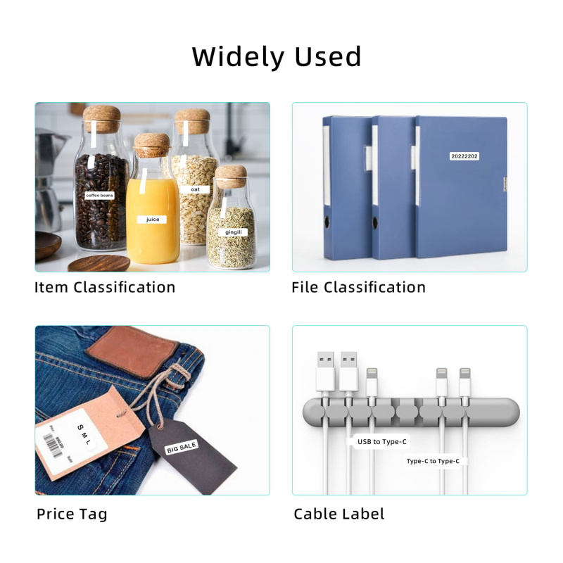 手提輕巧無線藍牙標籤機 熱敏打印Label機 自製姓名貼紙 分類收納標籤 USB充電 免墨水 智能手機APP控制 (附送白色標籤乙盒 ...