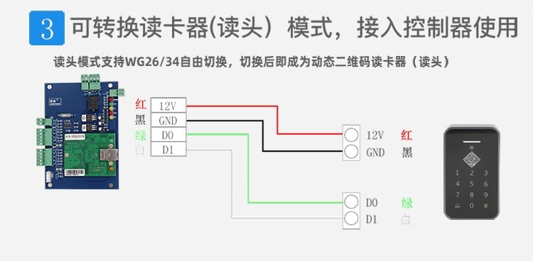 CG01, access control, keypad, wg34, wg26, id, qr code - 科域電腦公司