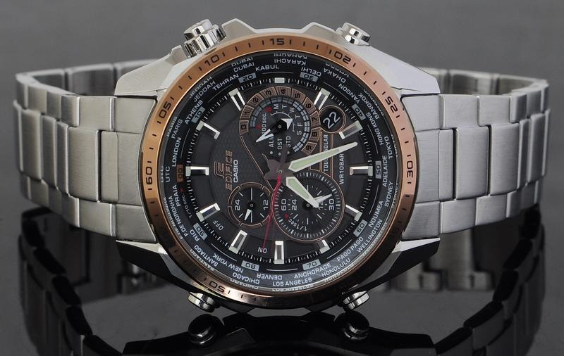 CASIO Edifice EQS-500DB-1A2 太陽能光速戰記計時男錶 - Brilliant Channel