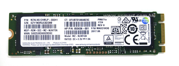 SAMSUNG PM871a 512GB M.2 2282 MLC SATA 6Gb/s SSD - USMART ELECTRONIC ...