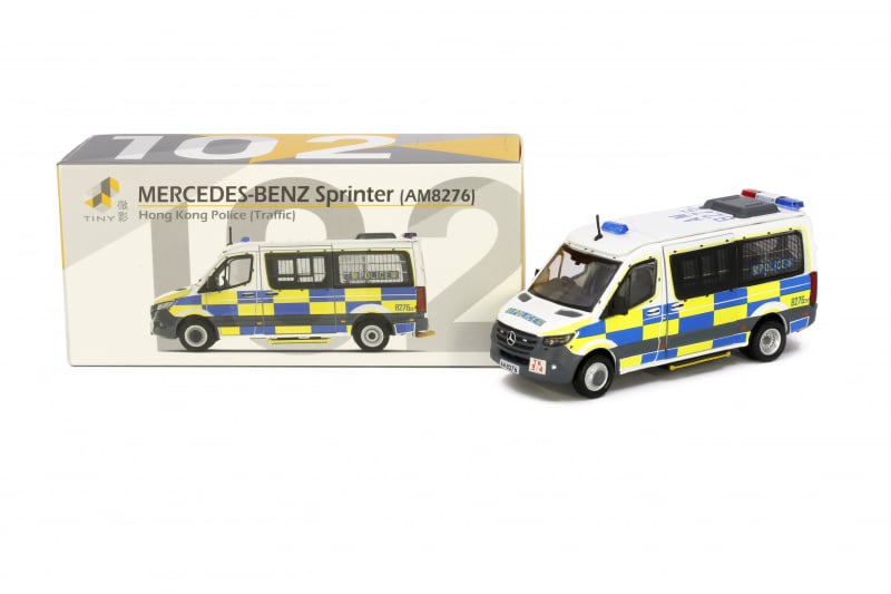 Tiny 微影 城市 102 合金車仔 - 平治 Sprinter FL 交通警車 (AM8276) - BuyMarket Toy 樂購易玩具