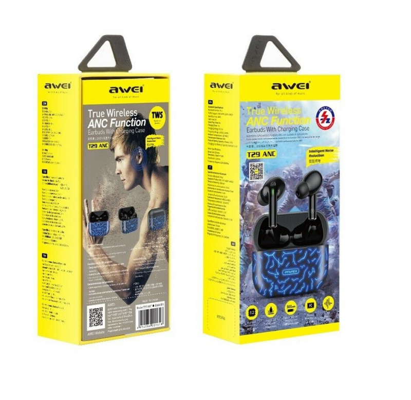 AWEI T29 ANC主動降噪真無線藍芽耳機 - 景天數碼有限公司