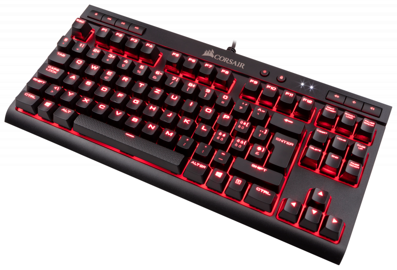 Corsair K63 Red LED Compact Mechanical Gaming Keyboard - Cherry MX Red (CH-9115020-NA ...