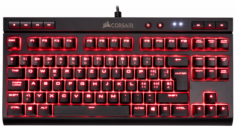 Corsair K63 Red LED Compact Mechanical Gaming Keyboard - Cherry MX Red (CH-9115020-NA ...