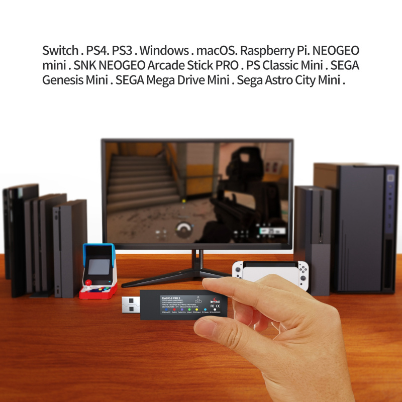Mayflash Magic-S Pro 2 無線藍牙控制器轉換器 PS4/Switch/NEOGEO mini/PS Classic ...